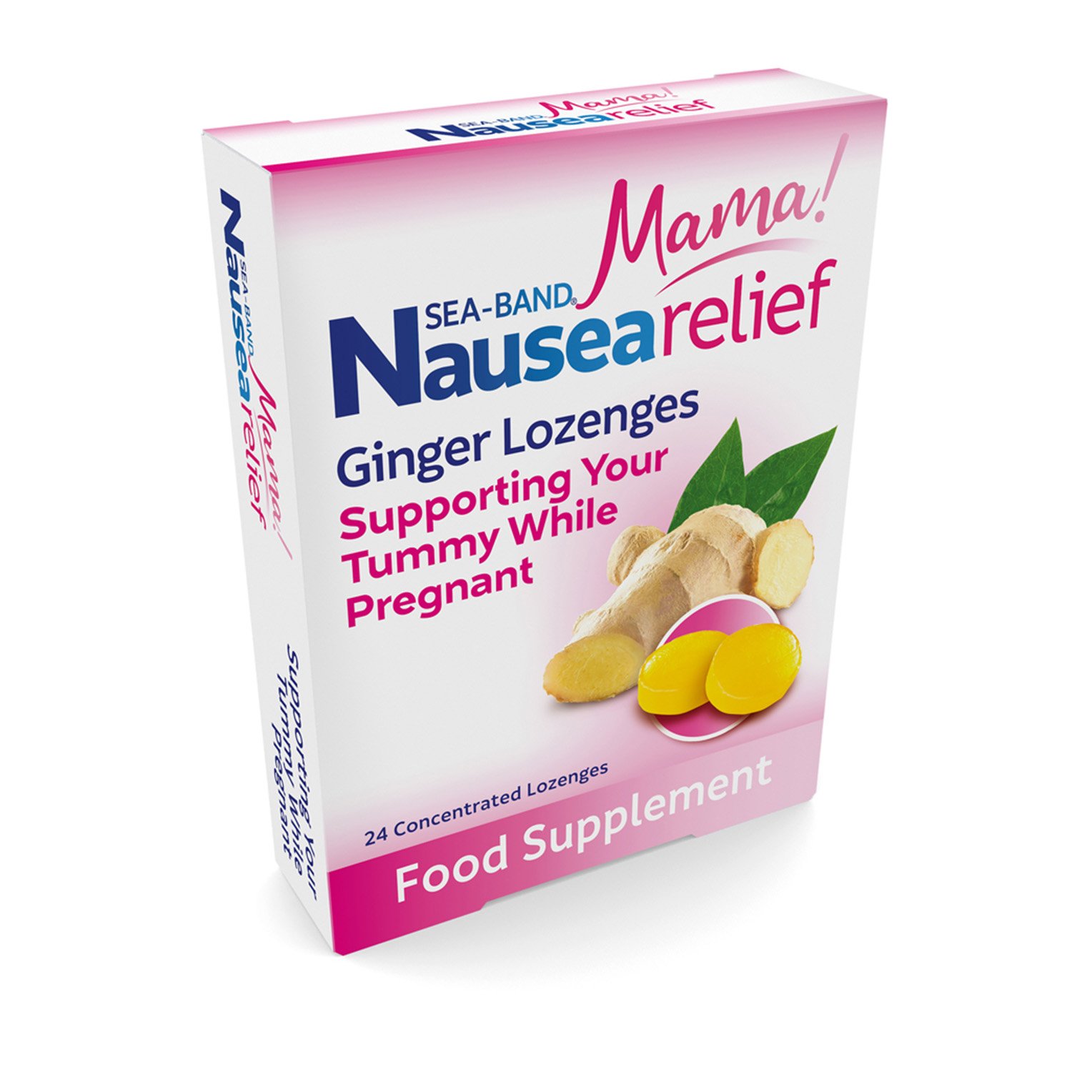 Sea-Band Mama! Anti-Nausea Ginger Lozenge 24's - Health7