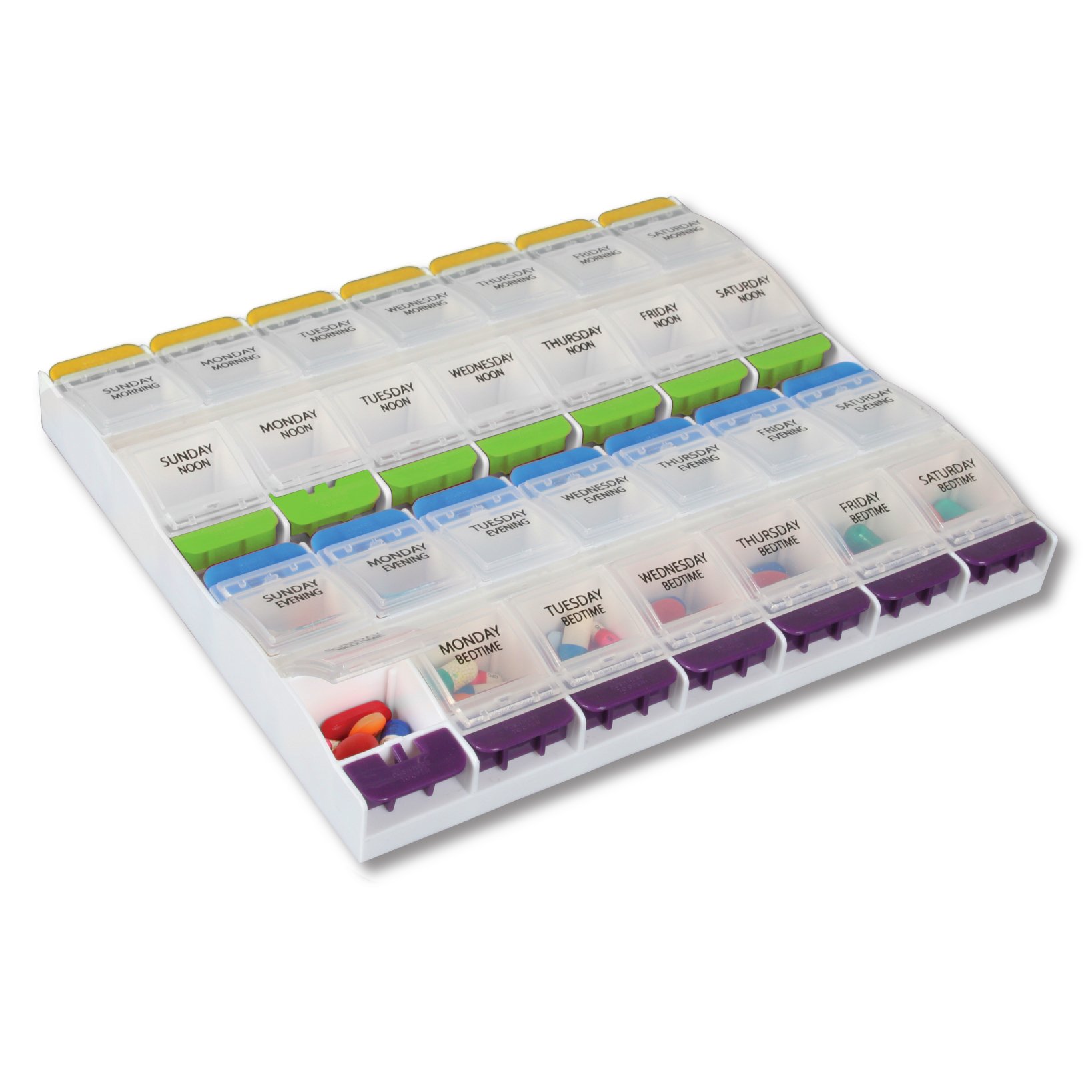 Ezy Dose Push Button Pill Remind 7 day XL Medtime - Health7