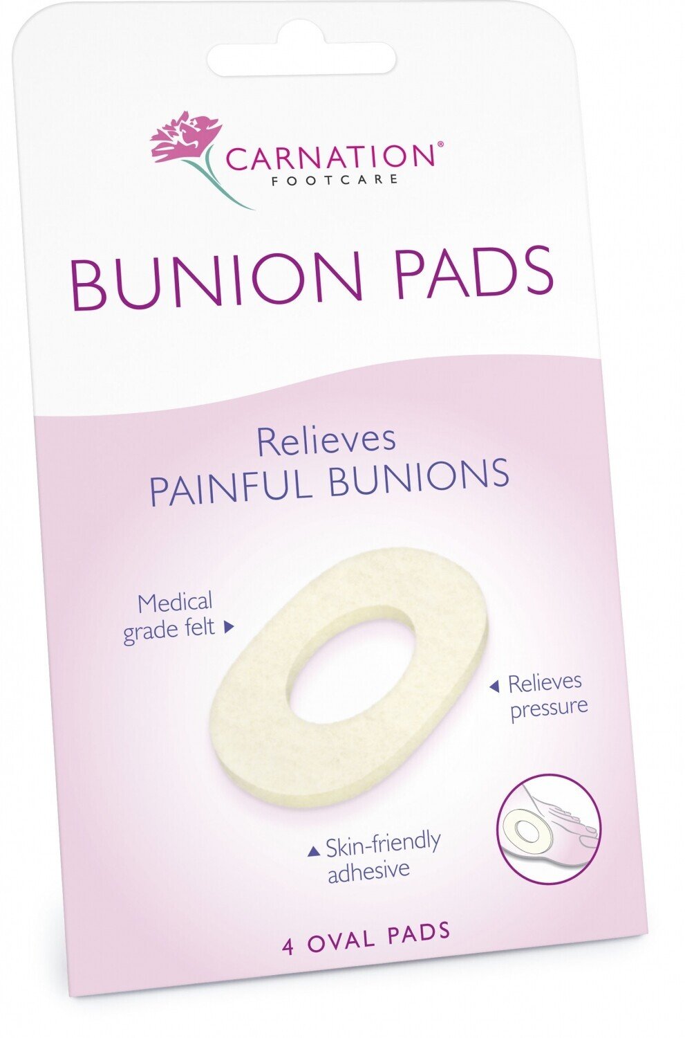 Carnation Bunion Rings Oval 4 per pack - Health7